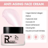 China OEM ODM Anti aging Wrinkle Whitening Facial Moisturizing Cream Vegetarian face cream lotion with Retinol Glycerin Skin Care lotion face cream for sale