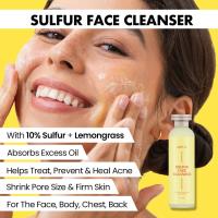 China OEM ODM Brand Customized Sulfur Facial Cleanser for Acne Treatment, Pore Tightening, Oil Control, and Facial Whitening for sale