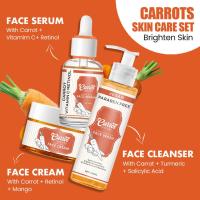 China OEM ODM Korean brand customized skin care set Carrot facial cleanser whitening brightening beauty face cream skin care product moisturizing firming anti wrinkle essence serum for sale