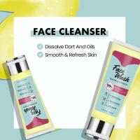 China OEM ODM brand organic aloe vera based vitamin C facial cleanser for whitening and brightening acne prone skin for sale