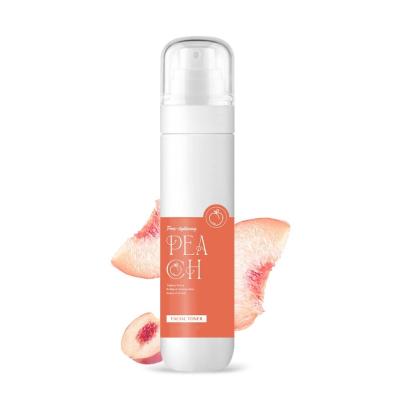 China OEM ODM Cosmetics Beauty Organic Skincare Facial Toner Fresh Pore Tightening Product Peach Skincare Facial Toner Skin Mist for sale