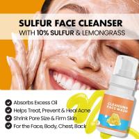 China OEM ODM Korean brand facial cleanser sulfur whitening and acne treatment oil control cleanser shrinks pores and cleanses the face for sale
