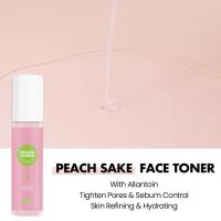 China OEM ODM Korean Brand Cosmetics Organic Skincare Facial Refreshing Toner Pore Tightening Product Peach Skincare Facial Toner for sale