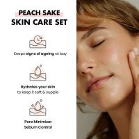 China OEM ODM Korean Brand Cosmetics Organic Skincare Facial Refreshing Toner Pore Tightening Product Peach Skincare Facial Toner for sale