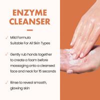 China OEM ODM skincare products whitening and exfoliating facial cleanser enzyme green tea rice vitamin C facial cleanser facial cleanser facial powder for sale