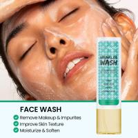 China OEM ODM Organic Natural Anti aging Moisturizing Facial Cleanser Women Bakuqier Hyaluronic Acid Facial Cleanser Mineral foam Facial Cleanser for sale