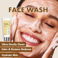 China OEM ODM customized vegetarian facial cleanser with private label, organic facial cleanser with gentle foaming and sensitive cleaning, facial skincare products for sale