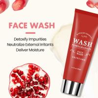 China OEM ODM brand high-quality moisturizing and smooth facial cleanser, pure natural pomegranate facial cleanser, whitening and pore cleaning facial cleanser for sale