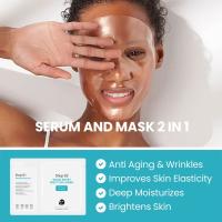 China OEM ODM Korean Cosmetics Wholesale Skin Care Two in One essence Liquid and facial mask Melting Collagen Crystal Facial Brightening Anti Wrinkle Tablet facial mask for sale