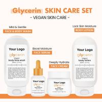 China OEM ODM Korean brand customized skin care set Natural glycerine facial essence Serum body hyaluronic acid moisturizing anti-aging brightening face cream Pure facial cleanser for sale