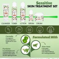 China OEM ODM Korean brand sensitive skin care product set natural facial toner, redness, anti allergy and moisturizing facial essence, lotion, face cream, soothing essence, serum for sale