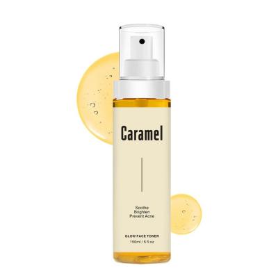 China OEM ODM Brand Black Skin Brightening Toner Acne Treatment Pores Minimize Exfoliation Skin Glow Caramel Facial Toner spray for sale