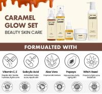 China OEM ODM Korean brand natural skin care set vegetarian foaming facial cleanser toner caramel acne face cream skin exfoliating and brightening essence serum for sale