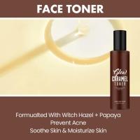 China OEM ODM brand pore minimization brightening skin acne treatment exfoliating skin moisturizing caramel facial toner black female for sale