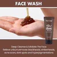 China OEM ODM Customized Natural Vegetarian foam Cleanser Caramel Facial Cleanser Anti acne Skin Brightening Self owned Brand Facial Cleanser for sale
