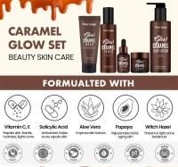 China OEM ODM customized natural vegetarian skin care set foam cleanser caramel anti acne skin brightening face cream private brand essence serum toner for sale