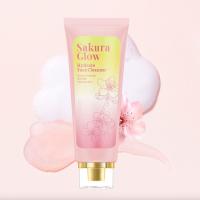 China OEM ODM Brand High Quality Organic Facial Cleanser Deep Cleaning, Moisturizing and Brightening Cherry Blossom foam Facial Cleanser for sale
