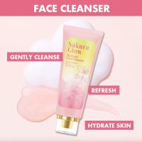 China OEM ODM Brand High Quality Organic Facial Cleanser Deep Cleaning, Moisturizing and Brightening Cherry Blossom foam Facial Cleanser for sale