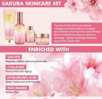 China OEM ODM brand high-quality organic skin care set Deep cleaning and moisturizing toner brightening cherry blossom face cream serum for sale