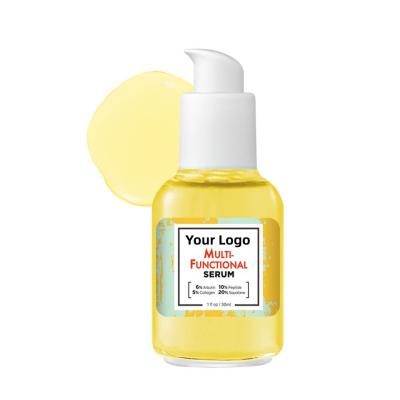 China OEM ODM skin care facial essence liquid green tea arbutin peptide collagen anti-aging, whitening, moisturizing, acne removing and brightening facial serum for sale