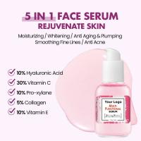 China OEM ODM skin care serum vitamin c hyaluronic acid collagen facial essence whitening acne resistant facial serum for sale