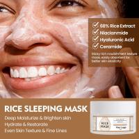 China OEM ODM Rice Sleep facial mask Cream Cosmetics Skin Care Products Natural Whitening&Moisturizing facial mask for sale