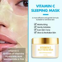 China OEM ODM Brand Customized Vitamin C Vitamin E Whitening Jelly Sleep facial mask Organic Radiant Moisturizing Anti aging Facial Sleep facial mask for sale