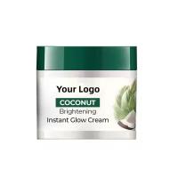 China OEM ODM Organic Pure face cream Private Label Skin Care Coconut Whitening face cream Dark Skin Facial Moisturizer for sale