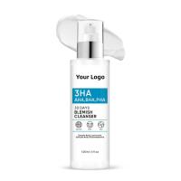 China OEM ODM brand customized Aha Bha Pha foam facial cleanser exfoliating deep cleansing anti acne facial cleanser facial cleanser for sale