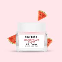 China OEM ODM customized watermelon luminous sleep jelly facial mask natural nicotinamide vitamin c whitening brightening facial care moisturizing facial mask for sale