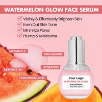 China OEM ODM Watermelon Luminous Skin Care essence Serum Private Brand Natural Organic Aha Bha Niacianmide Whitening and Brightening Facial Serum for sale