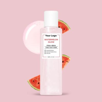 China OEM ODM Korean own brand toner spray facial product skin care exfoliating watermelon PHA AHA pore firming facial essence toner for sale