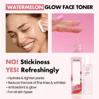China OEM ODM brand cosmetics facial toner skin care exfoliating pore firming watermelon PHA AHA glow facial essence toner for sale