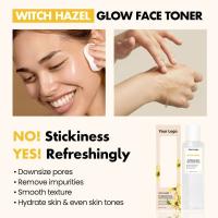 China OEM ODM brand exfoliating pore minimization watermelon PHA AHA glow facial serum toner, witch hazel salicylic acid facial toner for sale