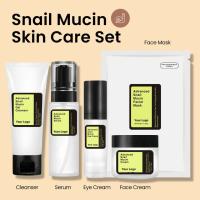 China OEM ODM Korean skin care set 96% snail mucin hyaluronic acid facial care anti-aging anti wrinkle serum cream facial mask skin care private brand for sale