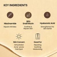 China OEM ODM Korean skin care set 96% snail mucin hyaluronic acid facial care anti-aging anti wrinkle serum cream facial mask skin care private brand for sale
