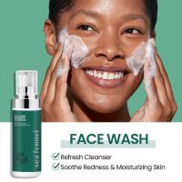 China OEM ODM customized organic foam facial cleanser mild cleaning sea fennel facial cleanser moisturizing performance private brand skin cleansing cleanser for sale