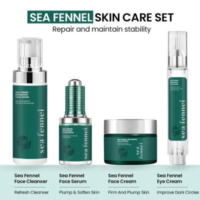 China OEM ODM customized organic skin care package Pure foam facial cleanser mild fennel moisturizing face cream Private brand skin care serum essence for sale