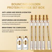 China OEM ODM customized skin care products Wrinkle removing facial collagen line lifting essence gold protein peptide line facial essence liquid set for sale