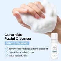 China OEM ODM proprietary brand facial cleanser, mild foaming ceramide moisturizing cream, organic mineral facial cleanser for sale