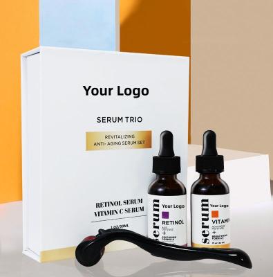 China OEM ODM Private Label Organic Facial Skincare Retinol Anti-Aging Anti-Wrinkle Vitamin C Brightening Facial Serum Skincare Serum for sale