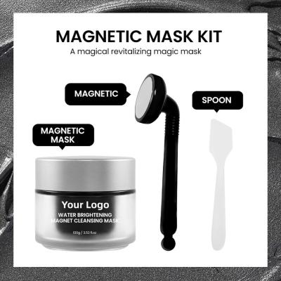 China OEM ODM Wholesale Magnet Black Dead Sea Mud facial mask Deep Cleaning Magnetic facial mask Blackhead Removal facial mask Set for sale