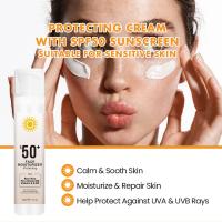 China OEM ODM Customized Natural Damaged Skin Barrier Repair Sunscreen Cream Repair Face Cream SPF 50 Facial Moisturizer SPF 50 for sale