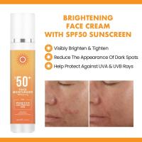 China OEM ODM own brand skin whitening facial moisturizing cream Spf 50 dark skin facial whitening cream sunscreen face cream for sale