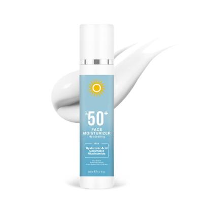 China OEM ODM Sunscreen Spf 50 Hyaluronic Ceramide Moisturizing face cream&lotion Moisturizing Cream Spf Private Brand for sale