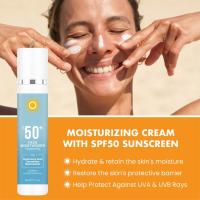 China OEM ODM Sunscreen Spf 50 Hyaluronic Ceramide Moisturizing face cream&lotion Moisturizing Cream Spf Private Brand for sale