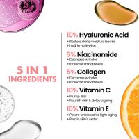 China OEM ODM skin care five in one essence natural 30% vitamin C whitening hyaluronic acid anti-aging facial essence niacinamide collagen facial essence for sale