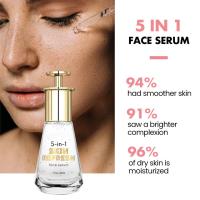 China OEM ODM skin care five in one essence natural 30% vitamin C whitening hyaluronic acid anti-aging facial essence niacinamide collagen facial essence for sale