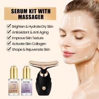 China OEM ODM Korean brand customized skincare retinol facial serum anti-aging anti wrinkle vitamin A facial serum with massager for sale