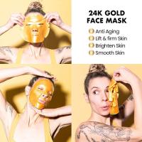 China OEM ODM customized facial moisturizing facial mask whitening 24k gold collagen crystal facial mask private brand for sale